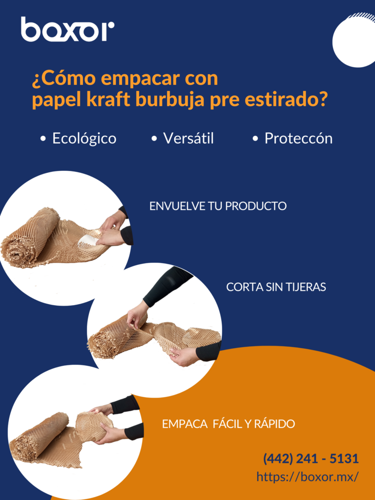 Papel Kraft burbuja listo para envoltura - Boxor